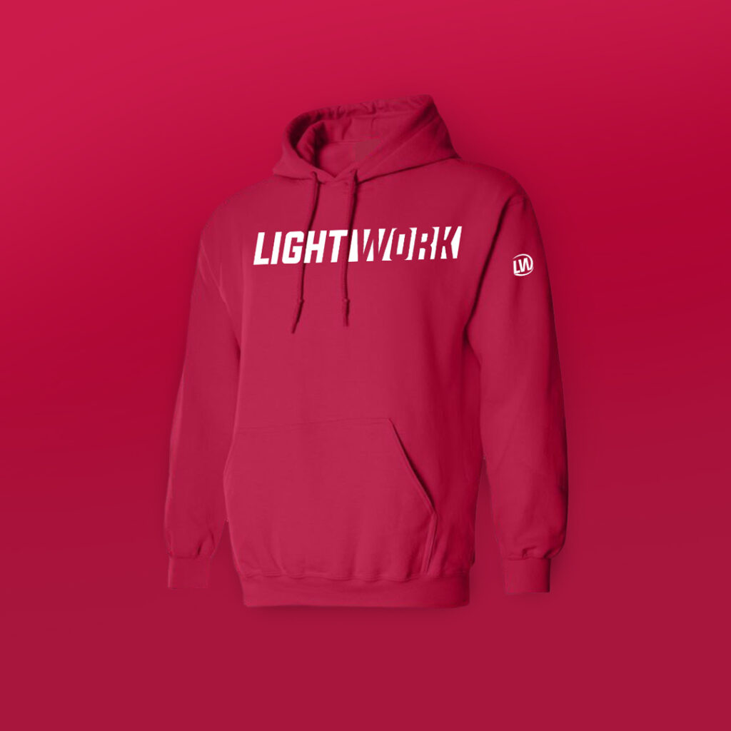 Red Fleece Hoodie – LIGHTWORK